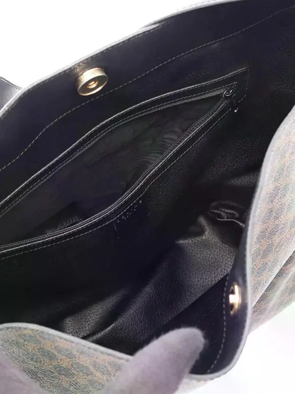 Celine 20th Century Macadam Coated Canvas Shoulder Bag