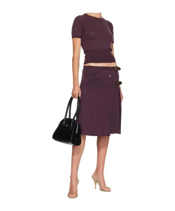 VIVIENNE WESTWOOD Alex Pleated Kilt Skirt - Red