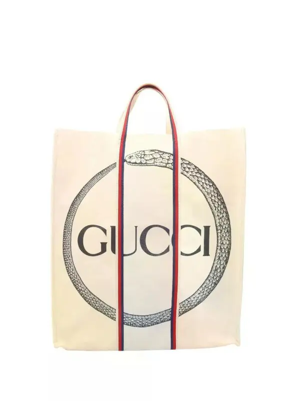 Gucci 2000-2015 Canvas Ouroboros Tote Bag