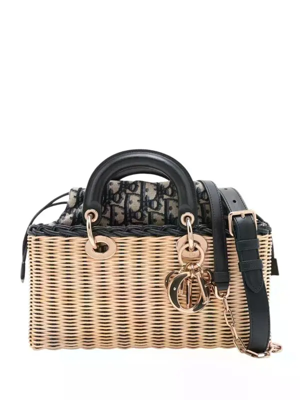 Dior 2000-2026 Medium Wicker Lady D Joy Satchel