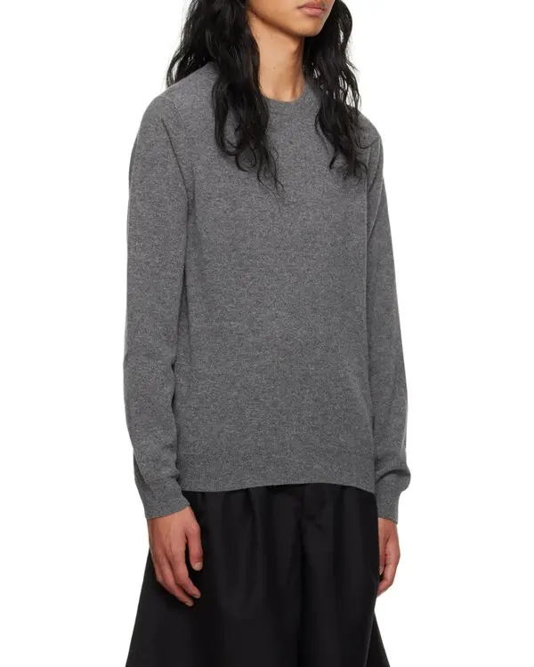 Comme Des Garçons Round-collar And Long-sleeved Knitted Pullover