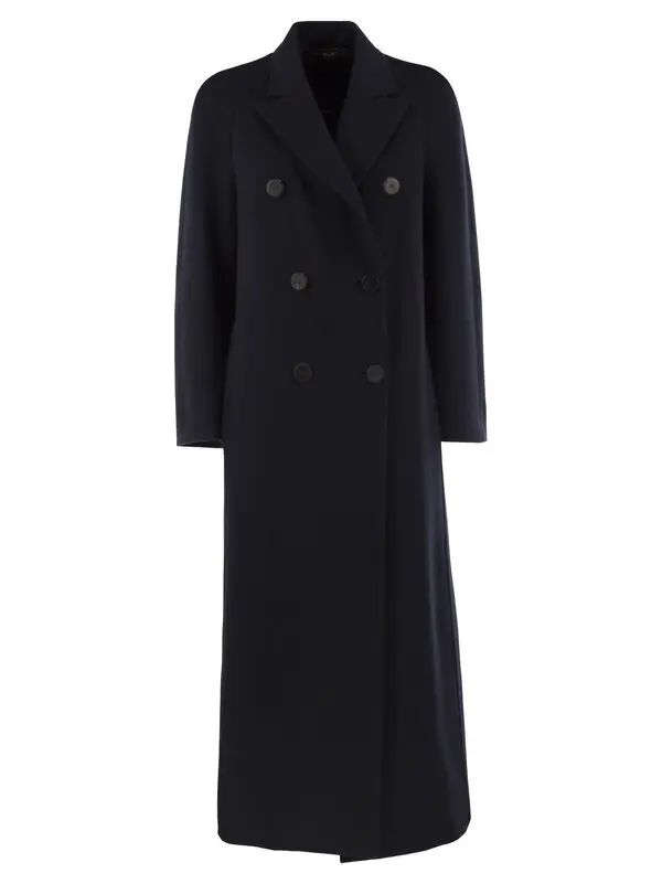 Max Mara Mxtvolante Pure Cashmere Double-breasted Coat - Blue