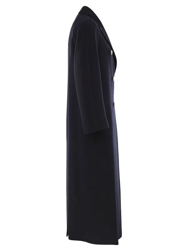 Max Mara Mxtvolante Pure Cashmere Double-breasted Coat - Blue