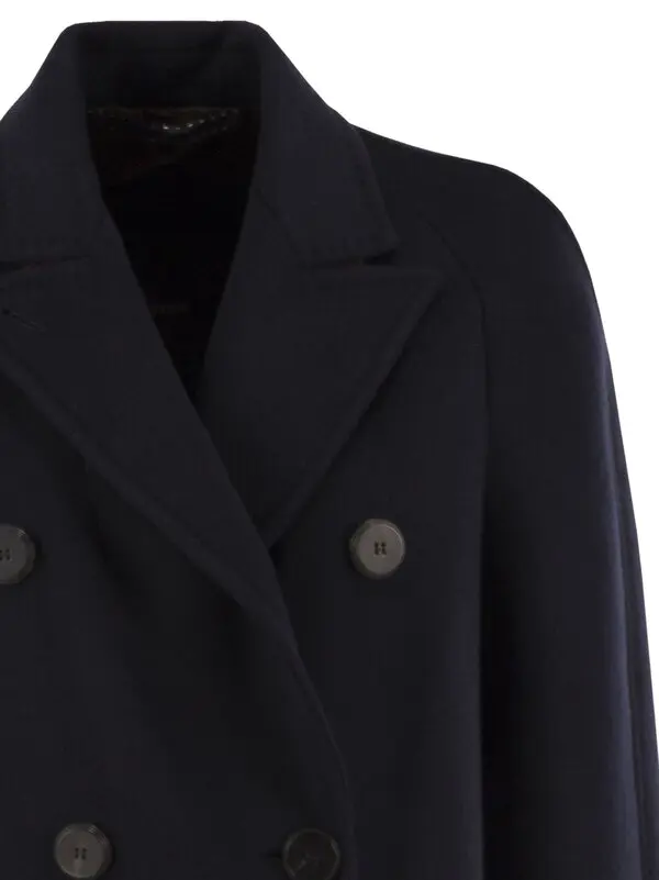 Max Mara Mxtvolante Pure Cashmere Double-breasted Coat - Blue