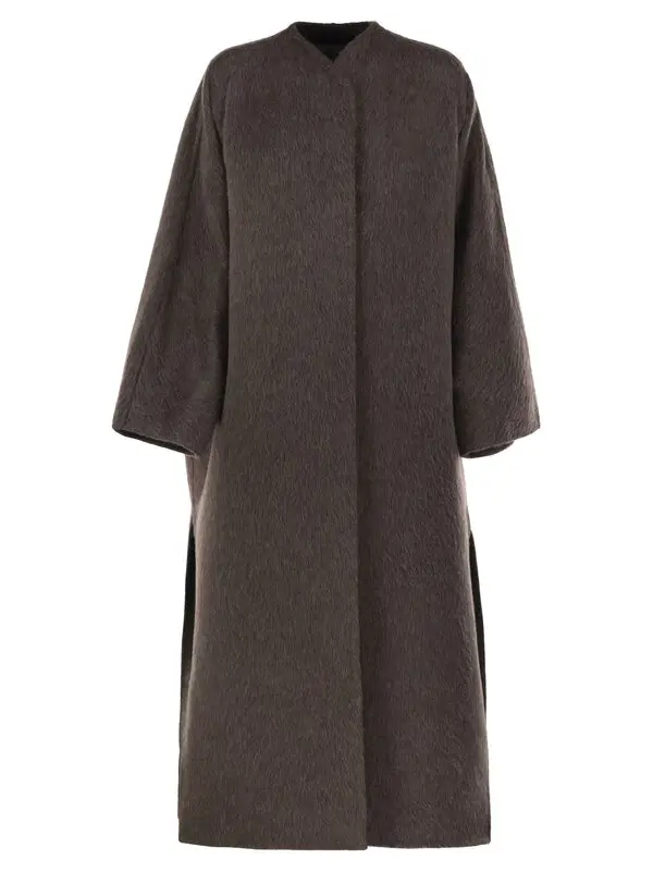 Max Mara Mxsfebo Long Camel And Mohair Coat