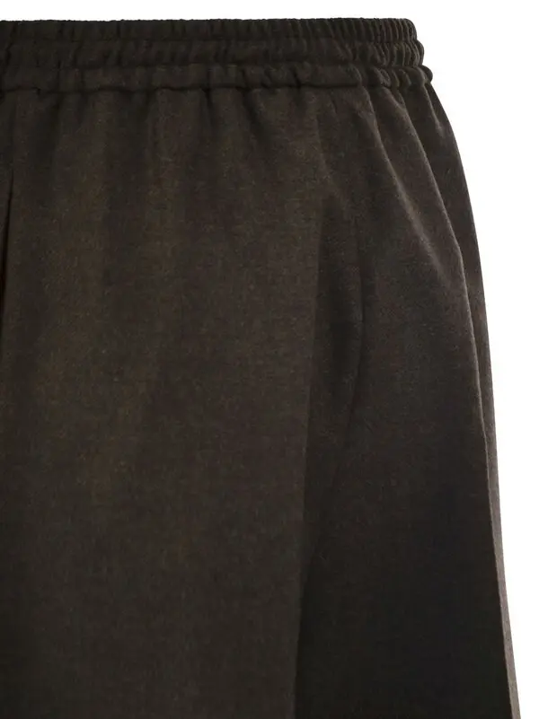 Max Mara Mxspantone Pure Virgin Wool Drawstring Trousers - Brown