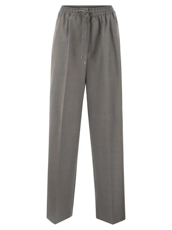 Sportmax Spxaceri Pure Virgin Wool Drawstring Trousers