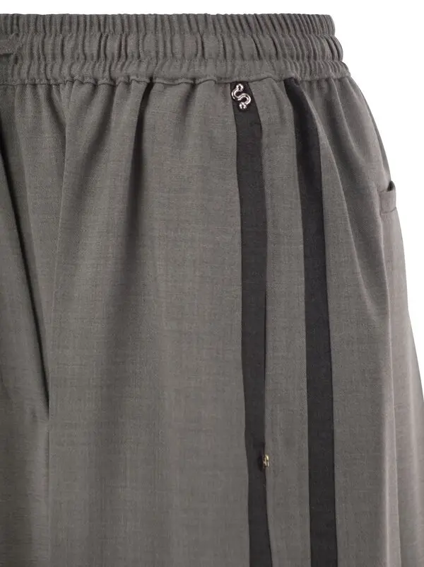 Sportmax Spxaceri Pure Virgin Wool Drawstring Trousers