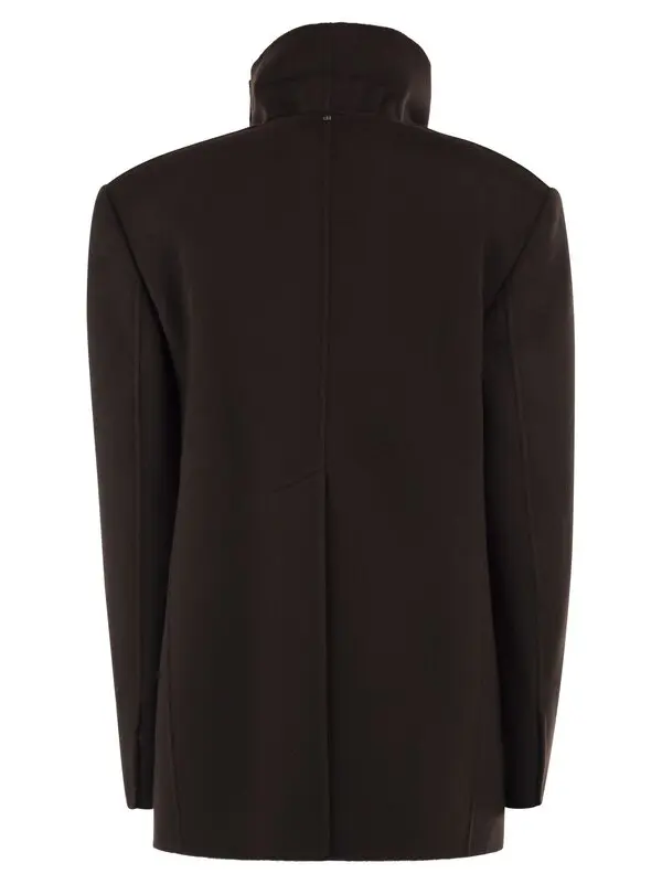 Sportmax Spsmanna Double-faced Virgin Wool Double-breasted Jacket - Brown