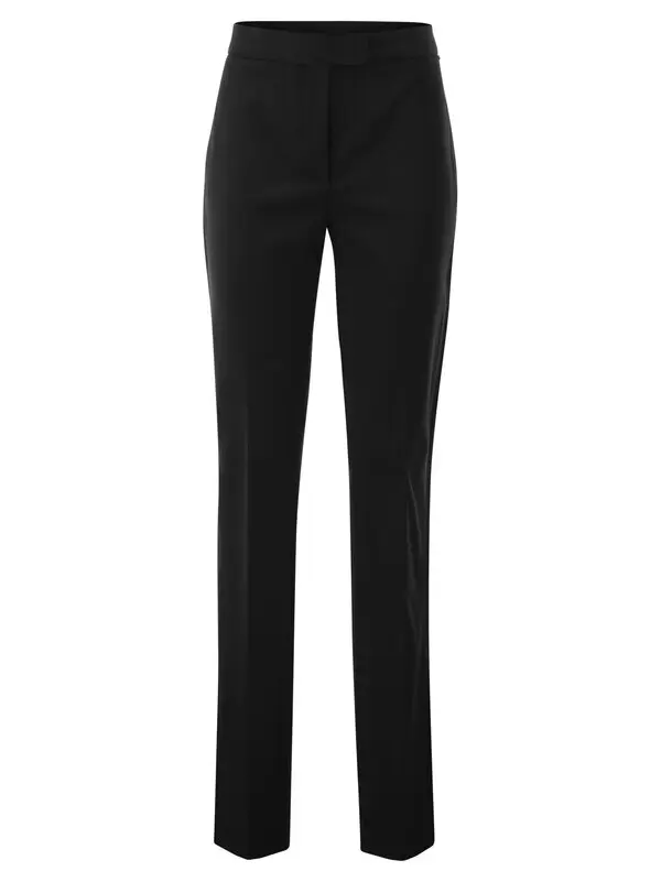 Sportmax Spsguglia Slim-fit Stretch Virgin Wool Tailored Trousers - Black