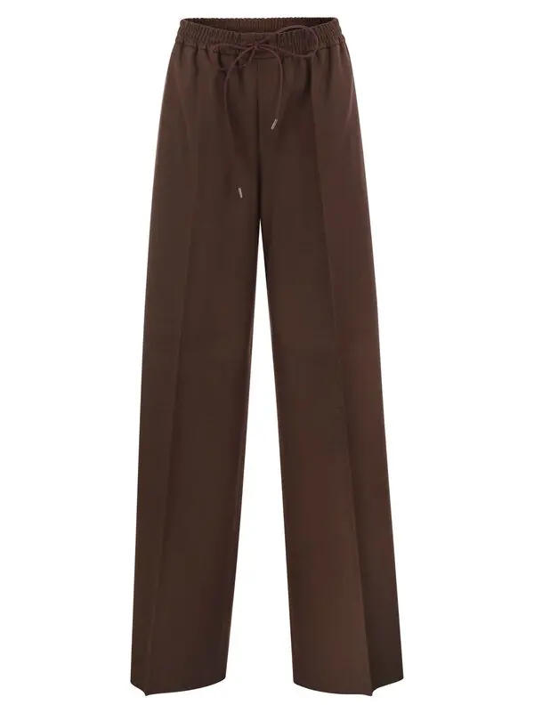 Max Mara Mxsslalom Virgin Wool Drawstring Trousers - Multicolor
