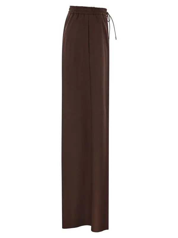 Max Mara Mxsslalom Virgin Wool Drawstring Trousers - Multicolor
