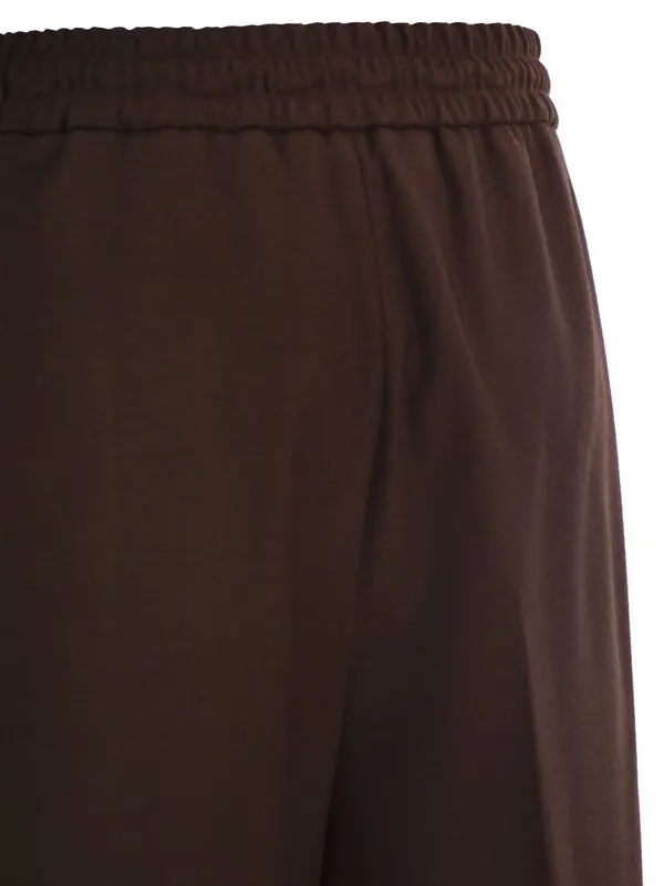 Max Mara Mxsslalom Virgin Wool Drawstring Trousers - Multicolor