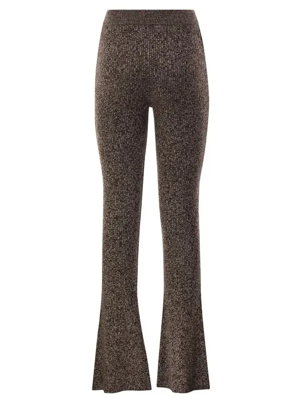 Sportmax Spxvelo Virgin Wool Knitted Flare Trousers - Multicolor