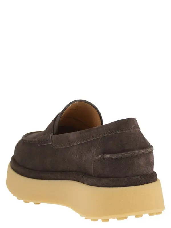TOD'S Suede Loafers With Maxi Tpu Sole - Brown