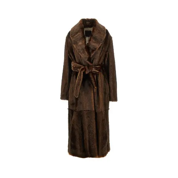 BB COUTURE Beth' Faux Fur Coat - Brown