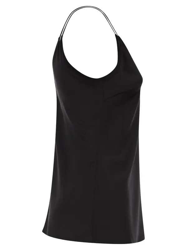 Brunello Cucinelli Stretch Silk Satin Top
