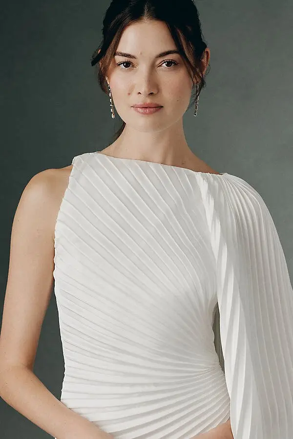 Bhldn Pleated Shoulder Mi Dress