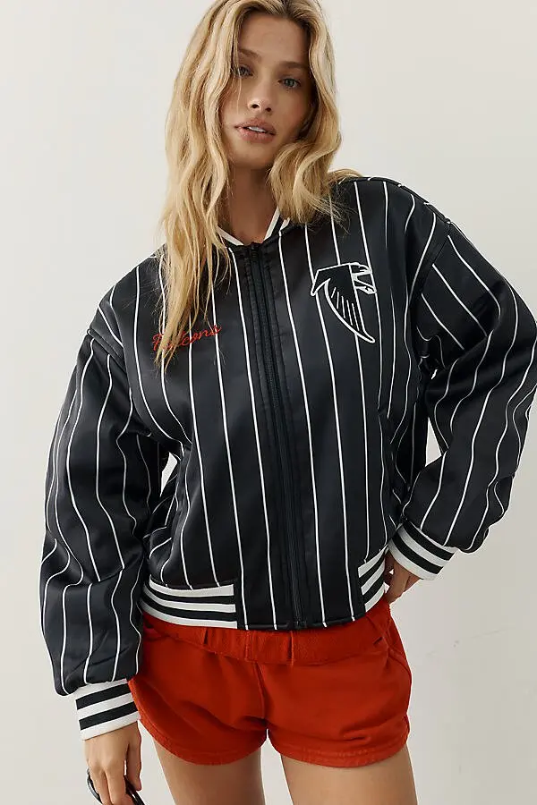 THE WILD COLLECTIVE Nfl Pstripe Varsity Jacket