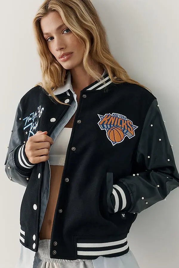 THE WILD COLLECTIVE Nba Varsity Jacket