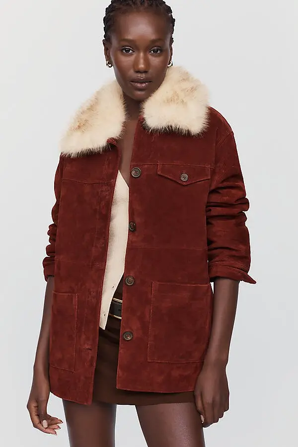 Blanknyc Midnight Drift Suede Jacket