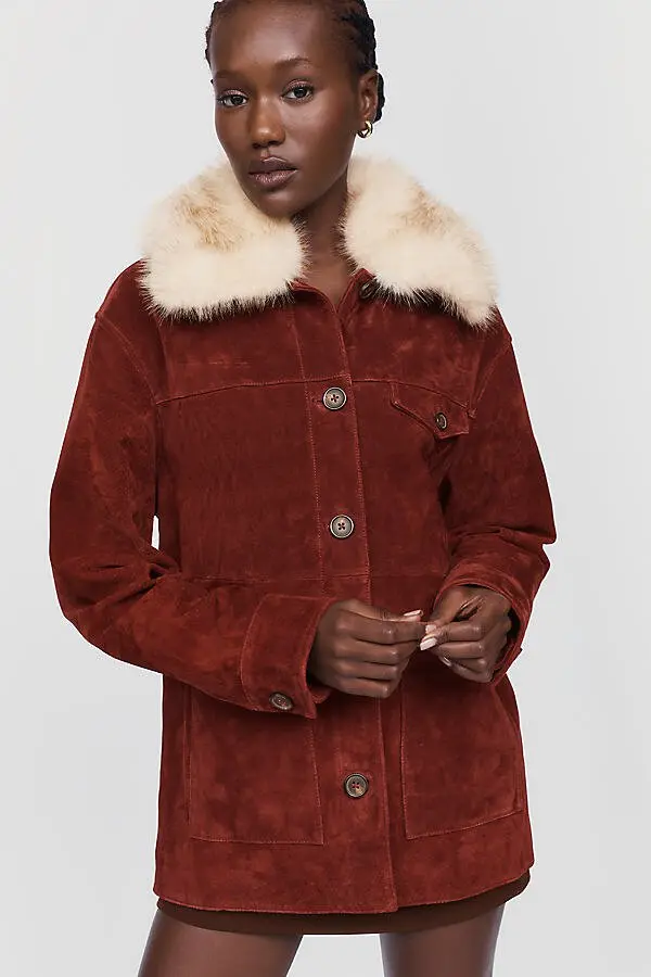 Blanknyc Midnight Drift Suede Jacket