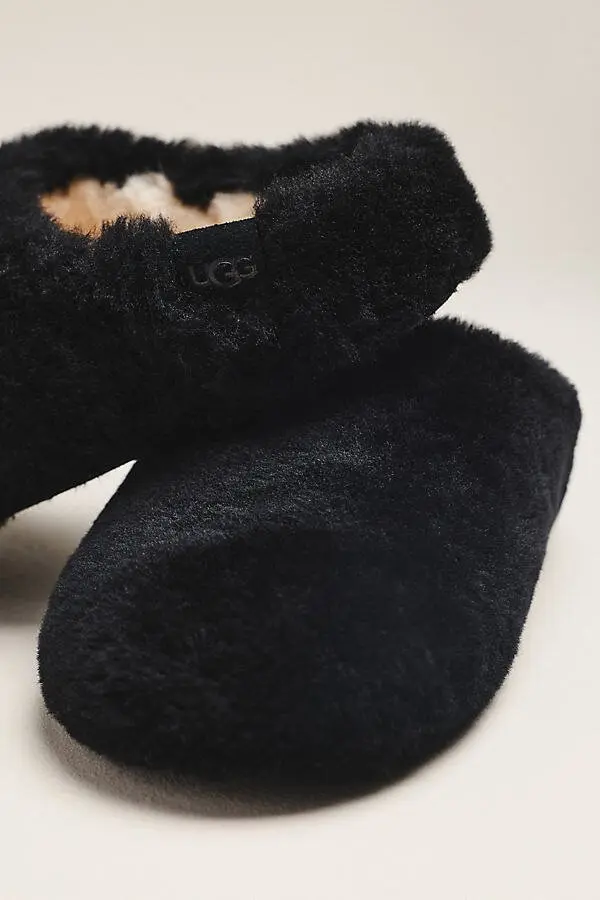 UGG Elea Fluffed Slippers - Black