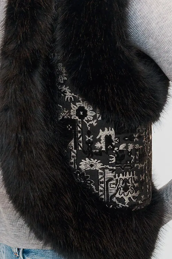 Avec Les Filles Faux Fur Vest Jacket