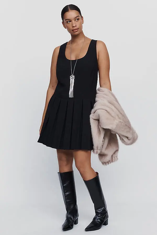 English Factory Plus Pleated Mi Dress