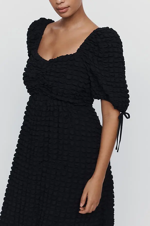 English Factory Plus Puff Sleeve Midi Dress
