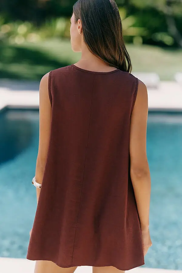 CELANDINE Easy Len Blend Mi Dress - Brown