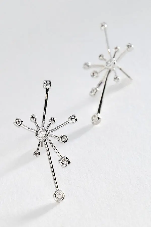 Anthropologie Celestial Burst Earrgs - Silver