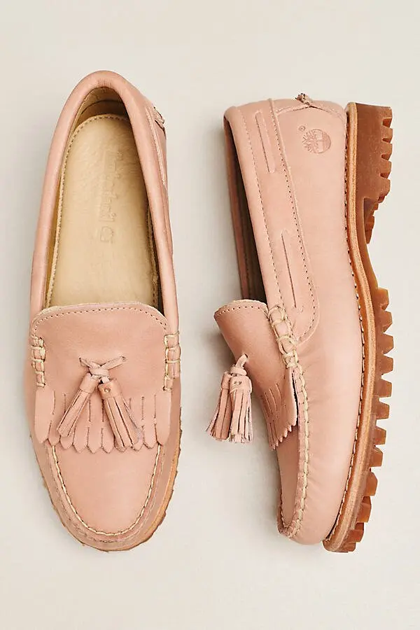 Timberland Tassel Lug Sole Loafers - Light Pink