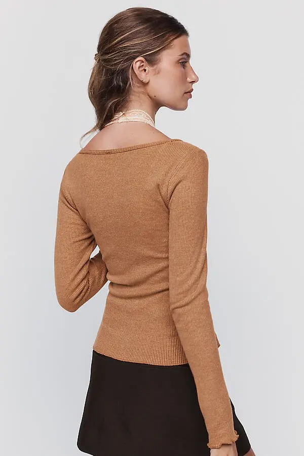 Anthropologie Lace Halter Knit Twofer Top