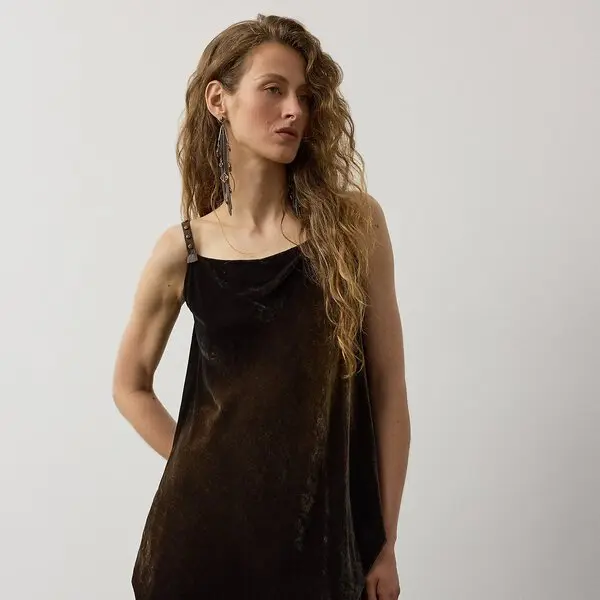 Ralph Lauren Idina Velvet Top - Chocolate