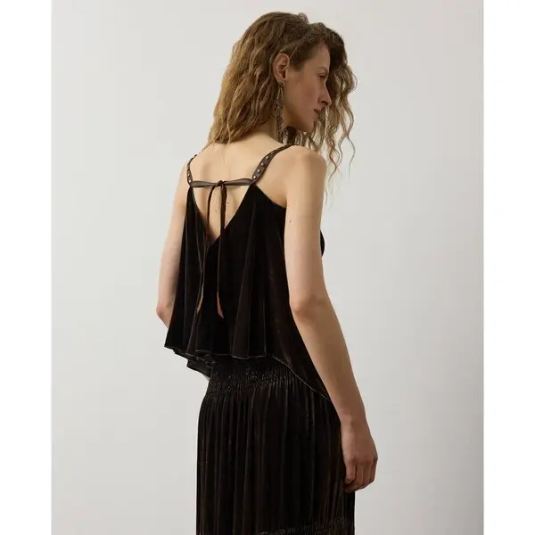 Ralph Lauren Idina Velvet Top