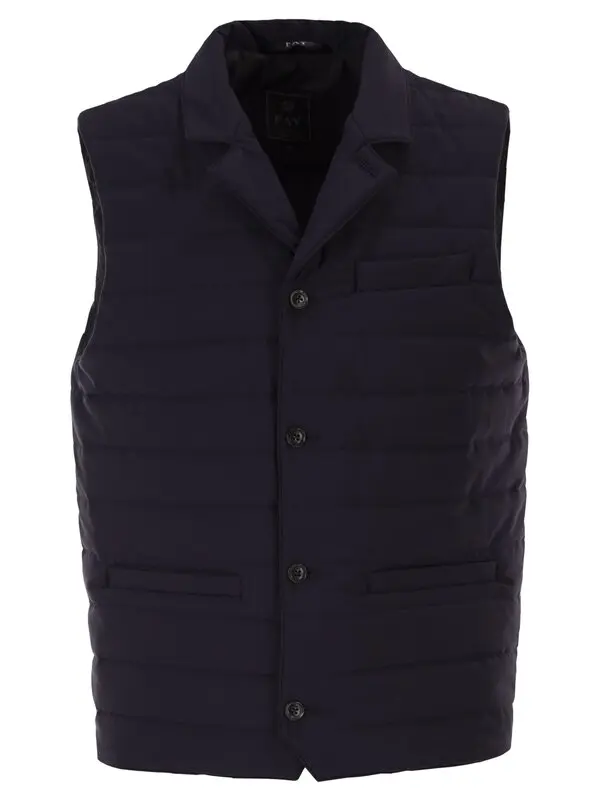 FAY Quilted Stretch Nylon Waistcoat