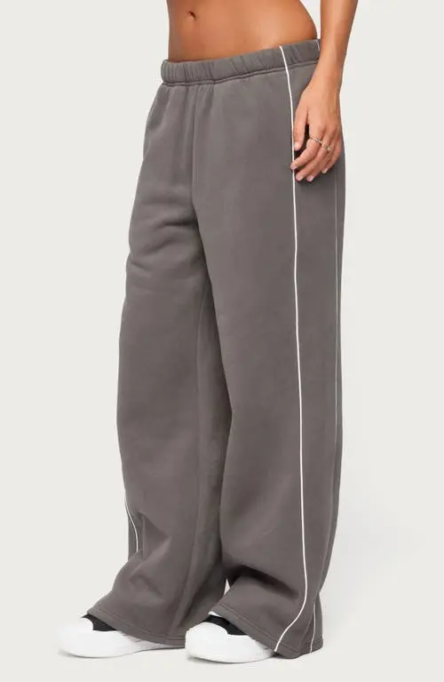 EDIKTED Autumn Piped Wide Leg Sweatpants