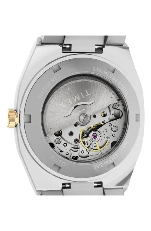 Timex® E Line Automatic Bracelet Watch - Silver/blue