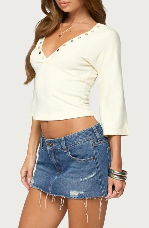 EDIKTED Pali Gemstone V-neck Top