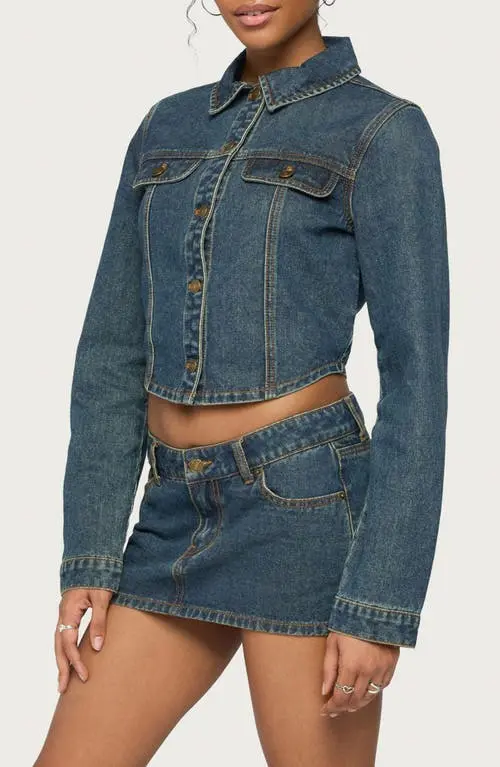 EDIKTED Dayla Cropped Denim Jacket
