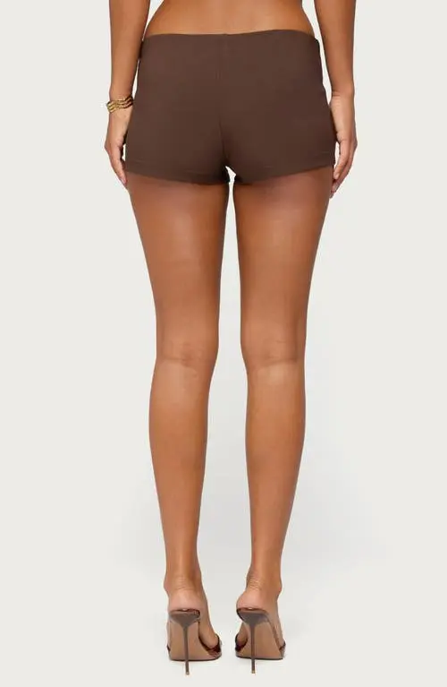 EDIKTED Jasia Sequin Waist Micro Shorts