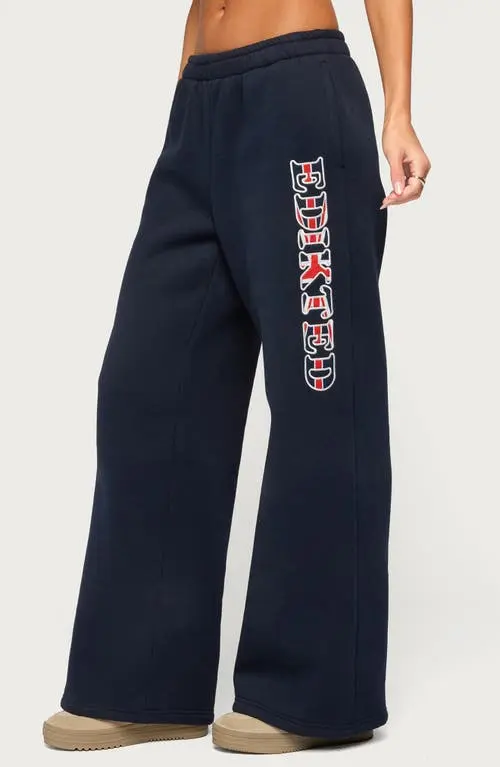 EDIKTED Uk Graphic Wide Leg Sweatpants