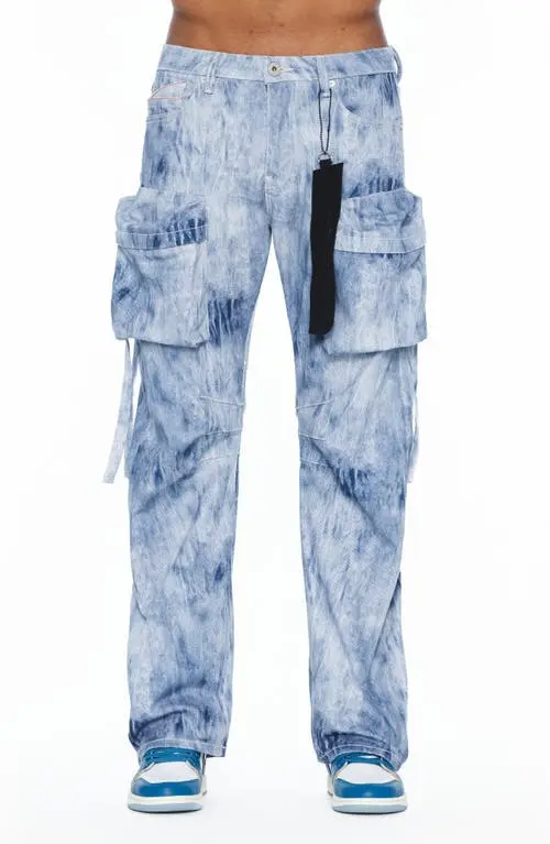 CULT OF INDIVIDUALITY Grunge Baggy Fit Cargo Jeans - Cloud