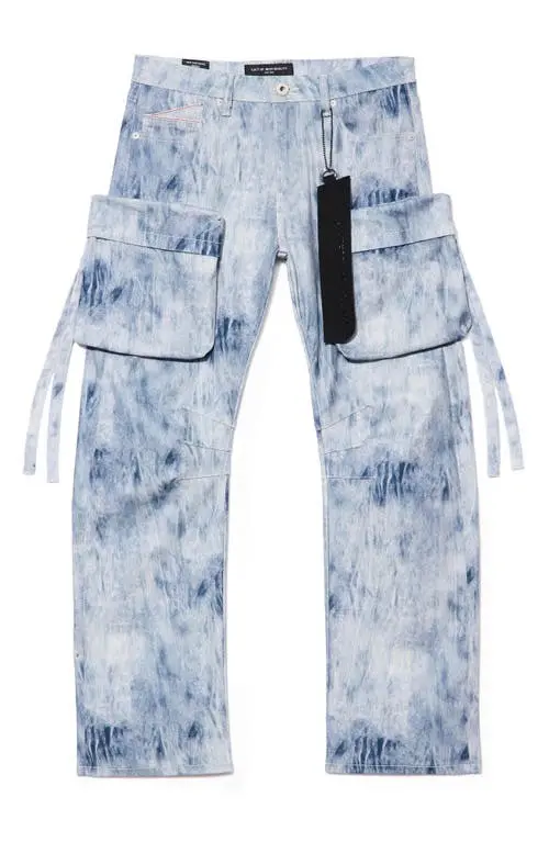 CULT OF INDIVIDUALITY Grunge Baggy Fit Cargo Jeans - Cloud
