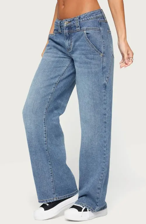 EDIKTED Faya Low Rise Baggy Wide Leg Jeans
