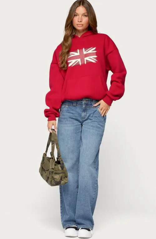 EDIKTED Faya Low Rise Baggy Wide Leg Jeans