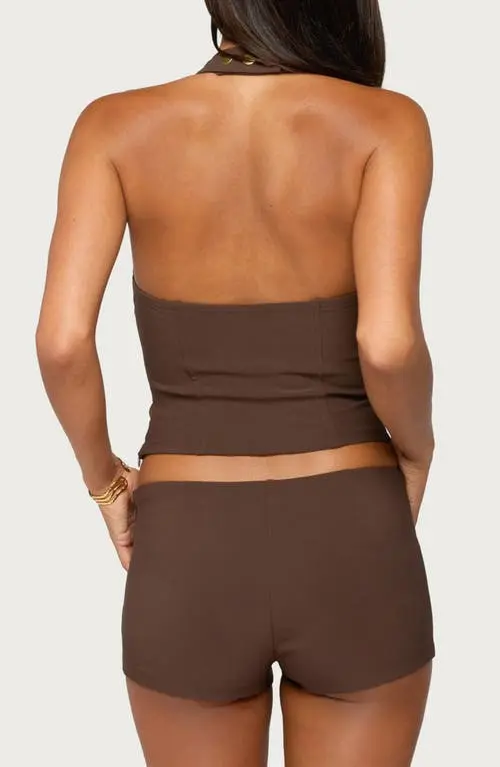 EDIKTED Jasia Sequin Halter Top
