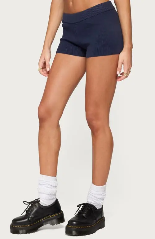 EDIKTED Lorie Ribbed Knit Shorts