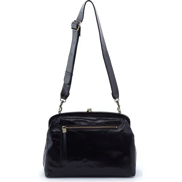 Hobo Alba Frame Large Leather Shoulder Bag - Black